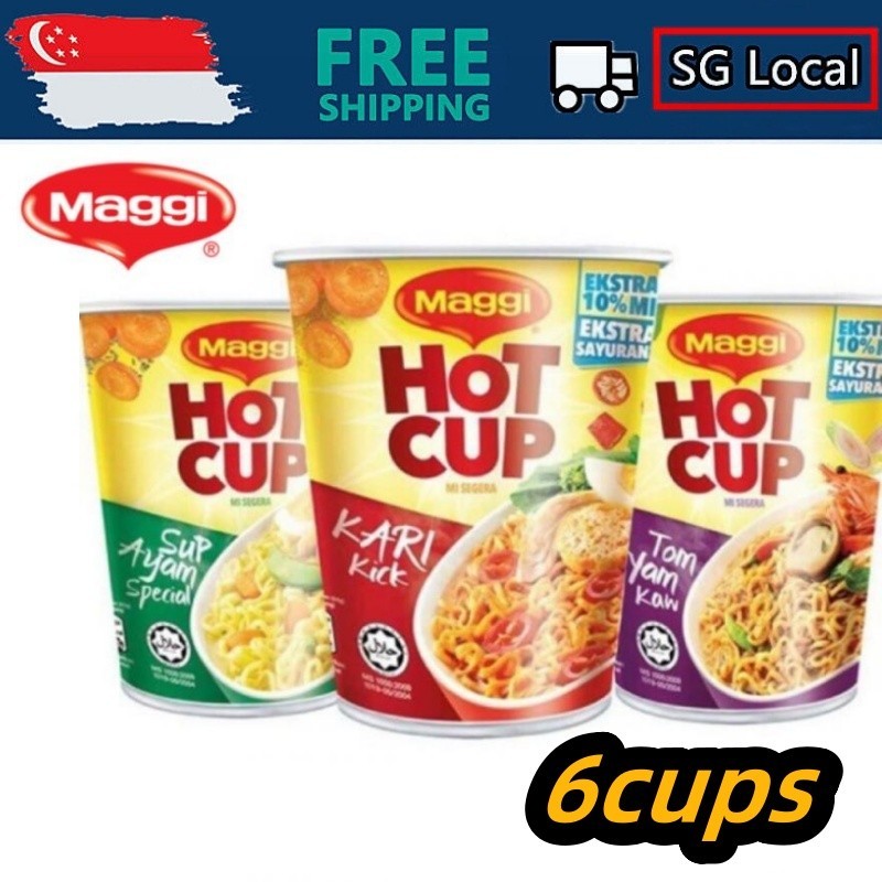 Local Delivery - MAGGI Three Flavors HOT CUP Noodles KARI SUP AYAM TOM ...