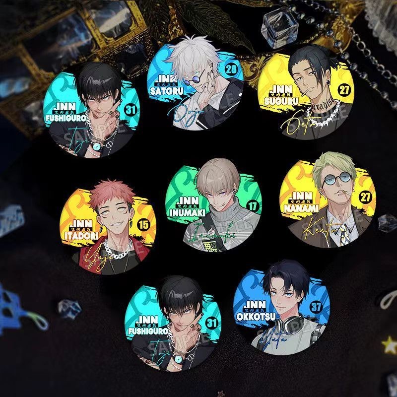Jujutsu Kaisen Gojo Satoru Geto Suguru Reflective Bar Badge threezero ...