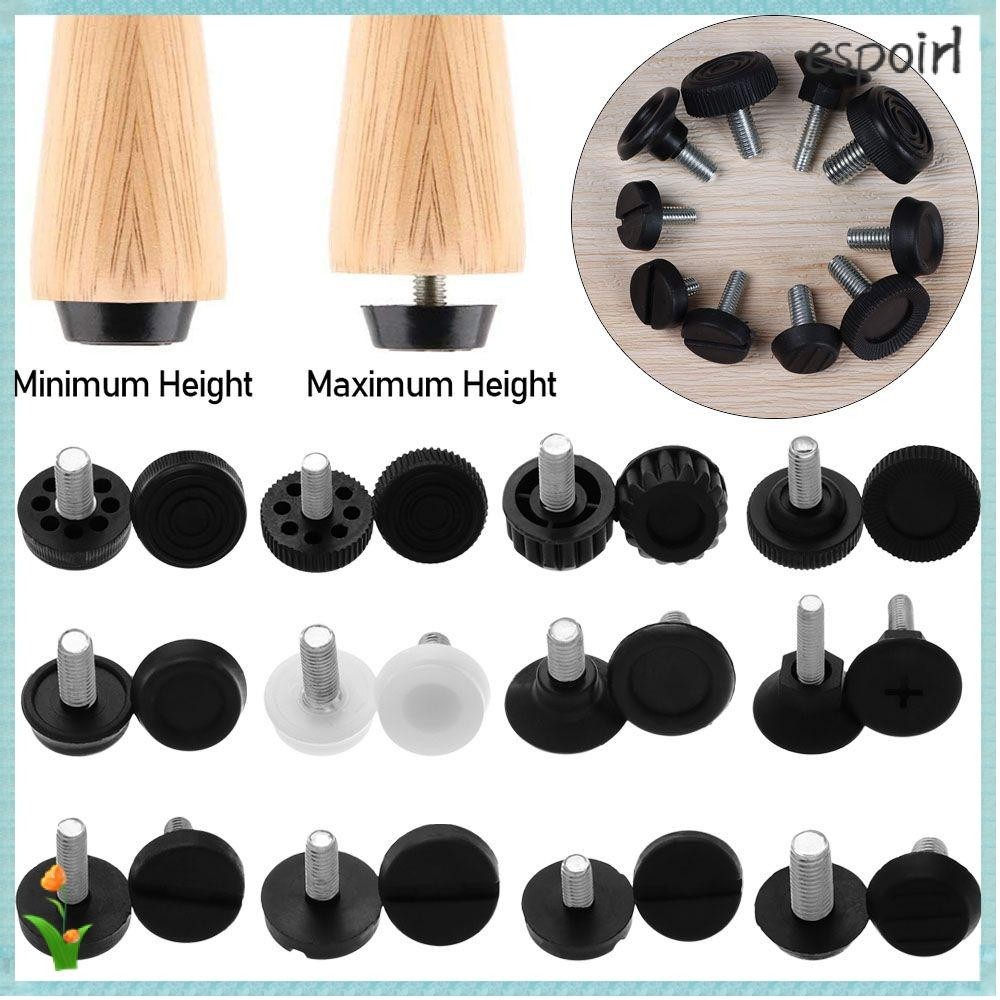ESPOIR 10Pcs Furniture Adjustable Bolt Adjustable Table Chair Leg Pad ...
