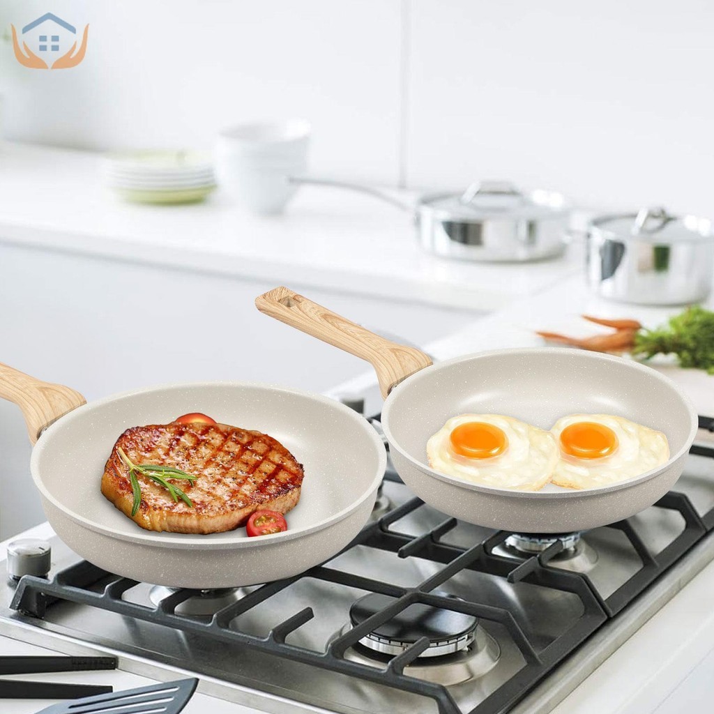 Nonstick Frying Pan Skillet Enduring Frying Pan with Heat Resistant ...