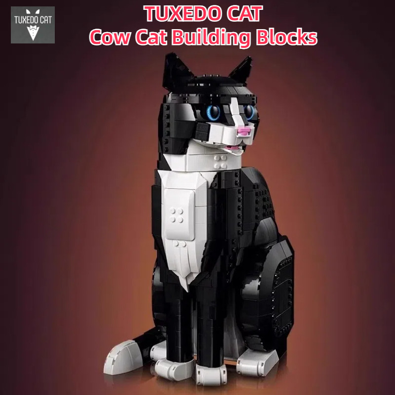 Tuxedo Cat Toy Building Blocks Cow CAT CAT TUXEDO Creative IDEAS Series ...