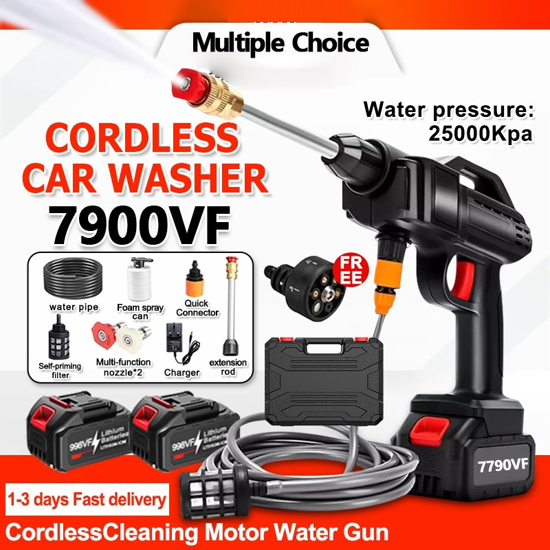998VF Water Jet Cordless 2 Batteries Car Wash Floor Tiles Cleaner Spray ...