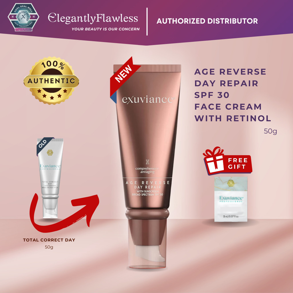 Exuviance Age Reverse Day Repair SPF 30 Face Cream with Retinol / Total ...