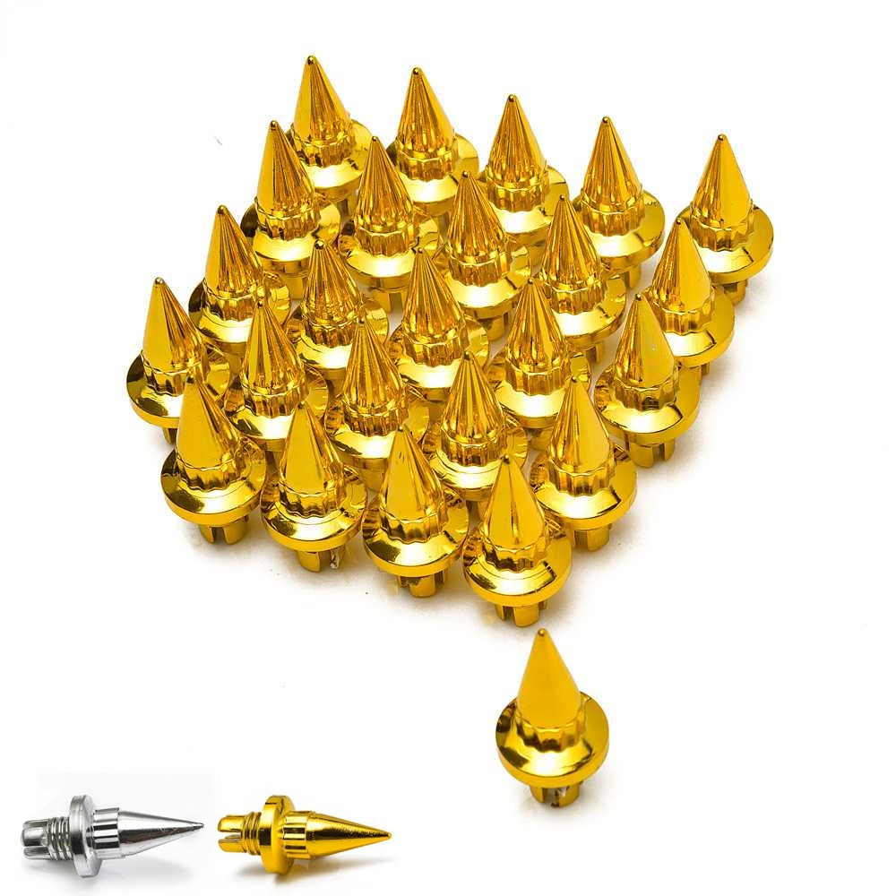 EPMAN - 25pcs/lot Spike Chrome Plastic Rim Lip Replacement Wheel Rivets ...
