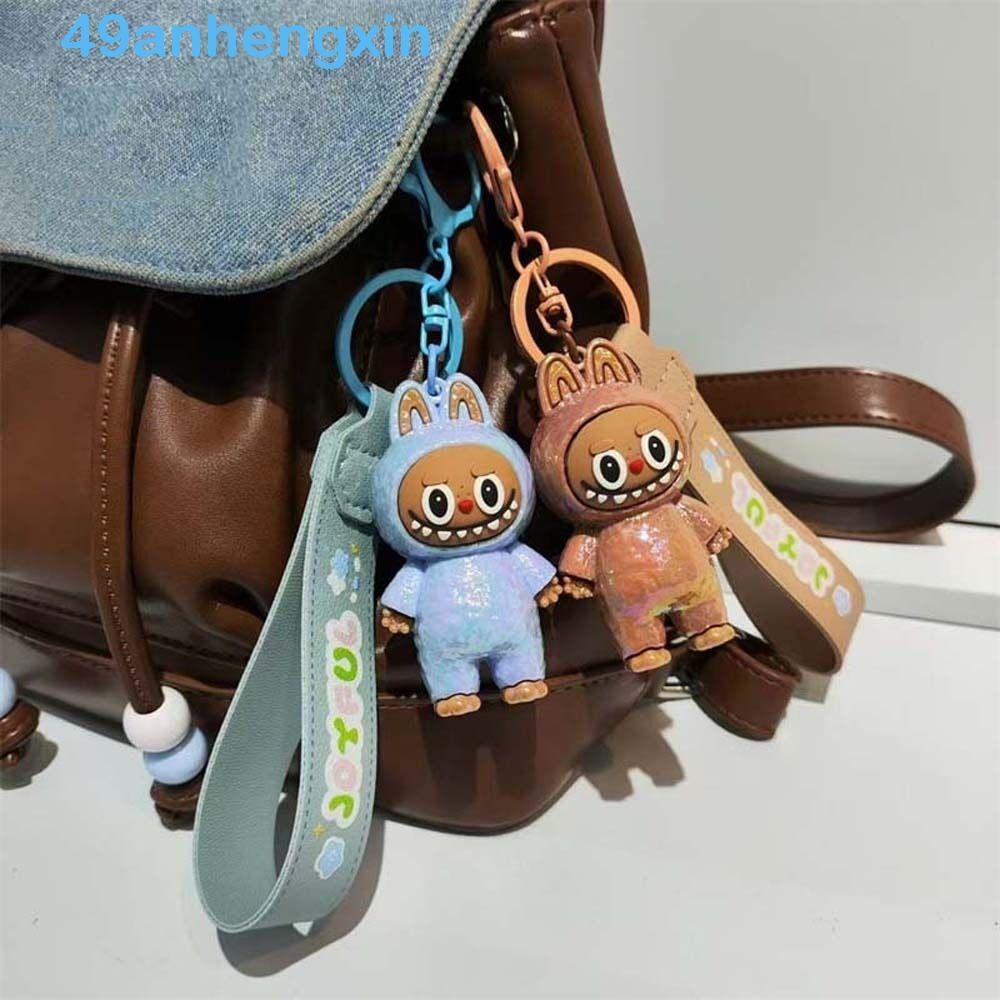 ANHENGXIN Labubu Doll Keychain, PVC Bag Accessories Labubu Key Pendant ...