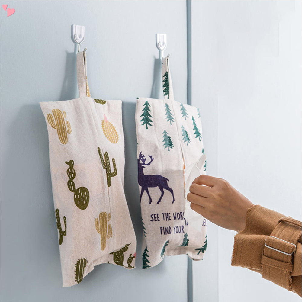 Toilet Paper Holder Reusable Wall Hanging Tissue Box Toilet Paper ...