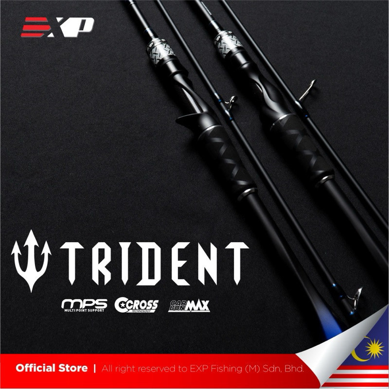 EXP TRIDENT MPS HANDLE CARBON MAX FISHING ROD 🔥Ready Stock🔥 100% ...