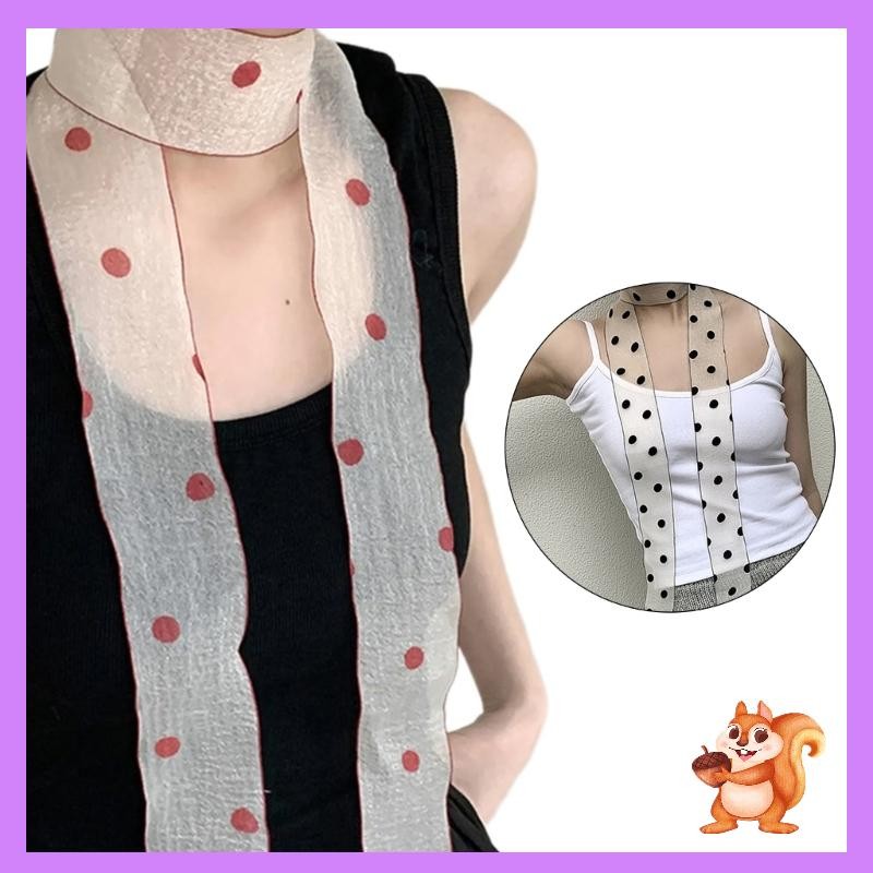 sa Potted Long Neck Scarf Elegant Silk Scarf Dinner Party Neckwear ...