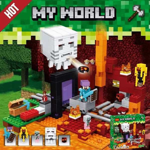 lego minecraft Minecraft Blok Binaan Pendidikan LEGO Portal Dunia Bawah ...