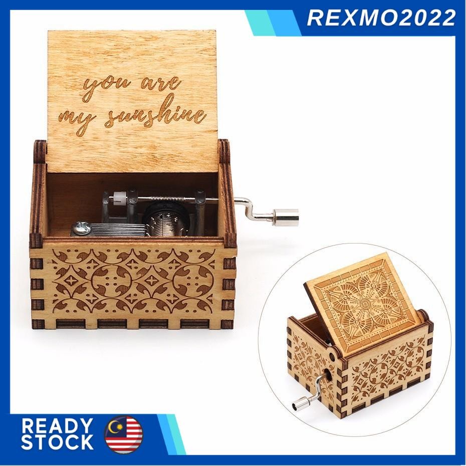 REXMO - Wooden Music Box You are my sunshine Happy birthday Falling in ...