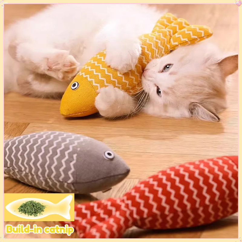 Cat Toy Fish Self-Happy Simulation Fish Teasing Cat Toy Cat Kitten Cat ...