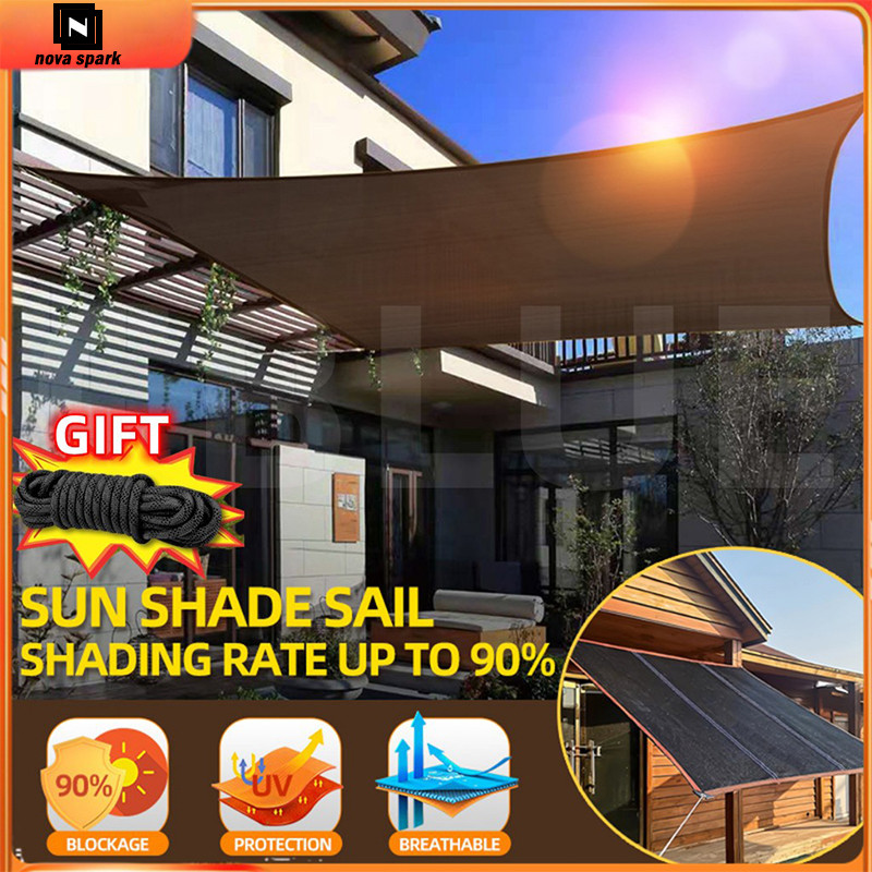 Anti-UV Sun Shade Net Outdoor Awnings Sun Shelter Sunscreen Garden Net ...