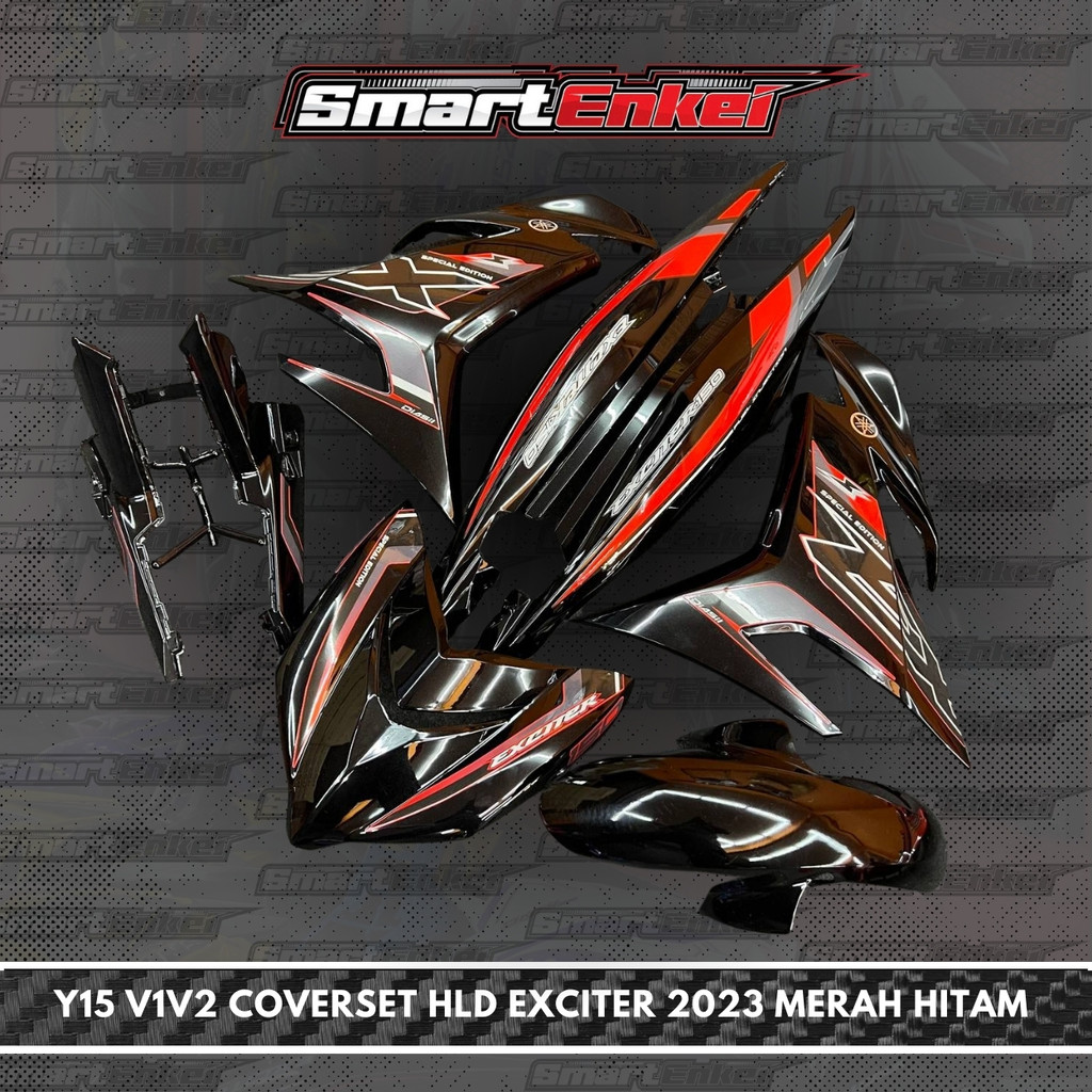 COVERSET Y15 V1/V2 HLD EXCITER 2023 HITAM | Shopee Malaysia