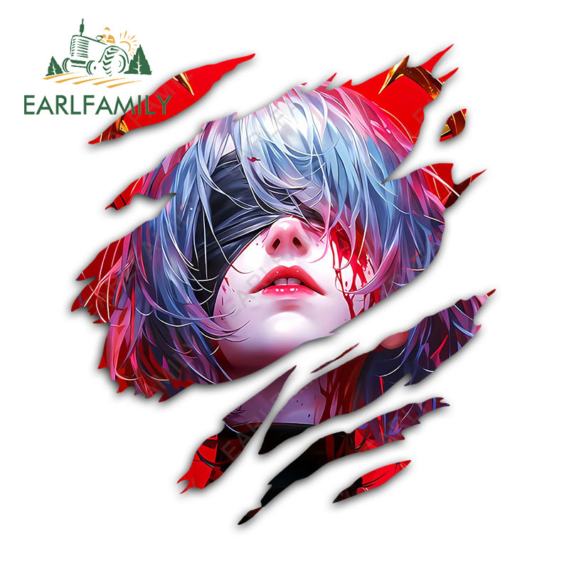 EARLFAMILY 13cm Nier Automato 2B Anime Tear Car Stickers Campervan ...