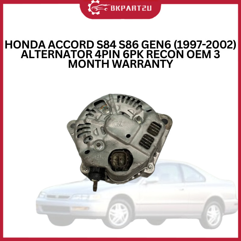 HONDA ACCORD S84 S86 GEN6 (1997-2002) ALTERNATOR 4PIN 6PK RECON OEM 3 ...