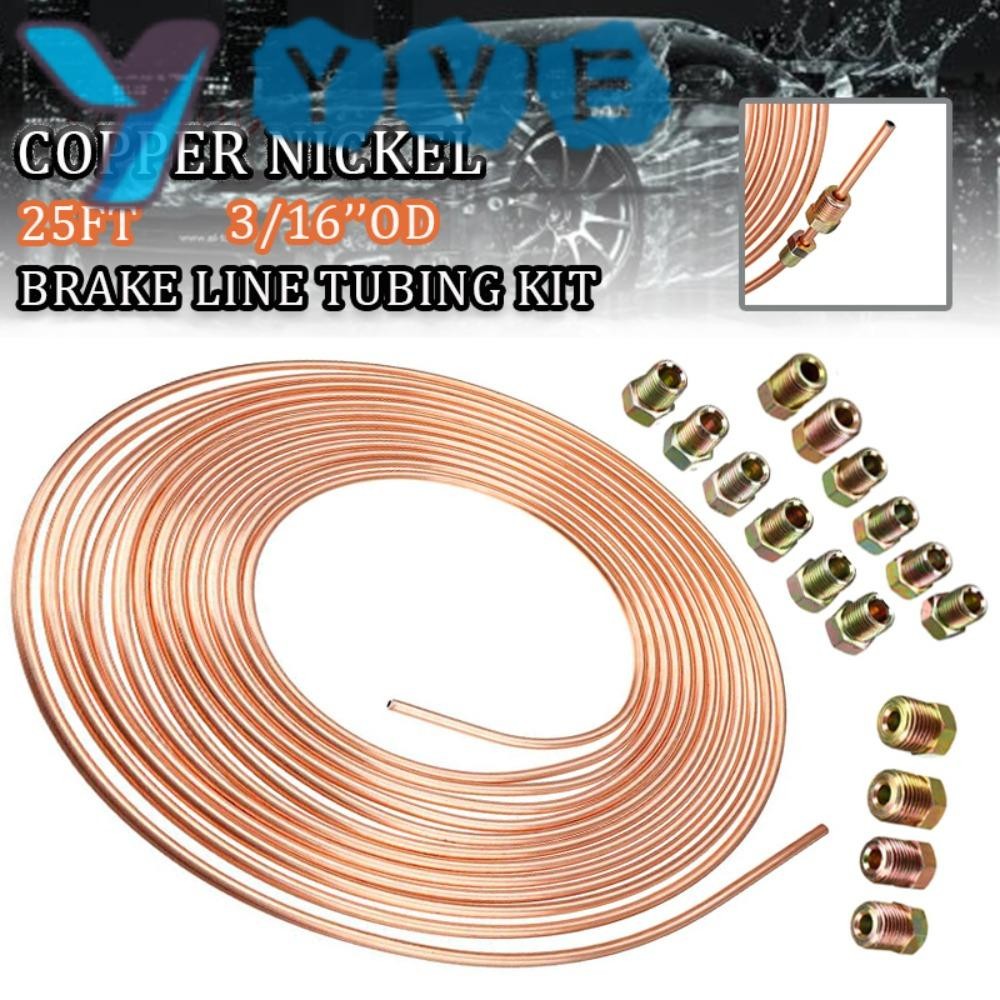 YVE Car Roll Tube Coil, 25FT 7.62m Copper Nickel Wire Hose Reel, Repair ...