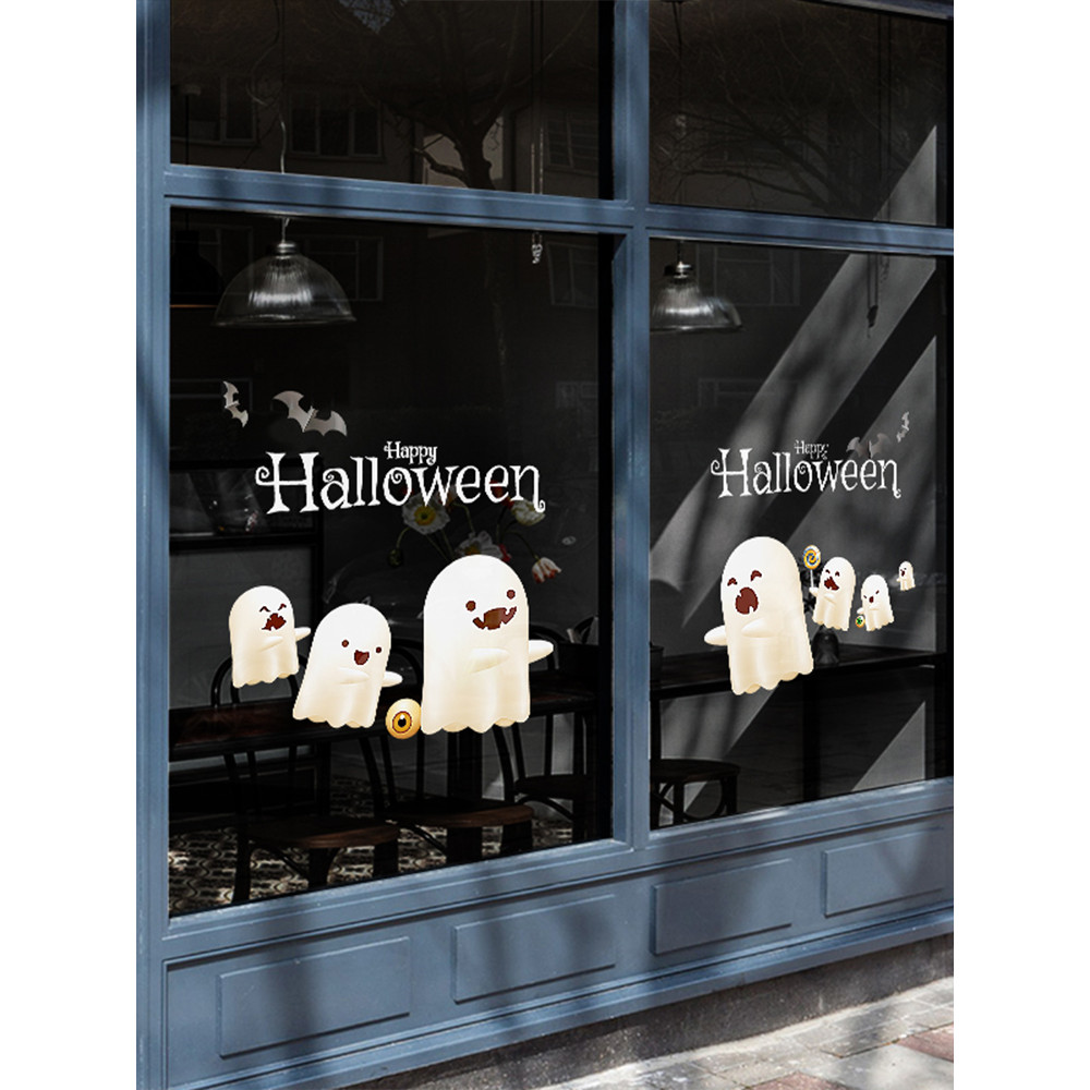 Halloween Decoration Window Stickers Layout Cartoon Funny Wall Stickers ...