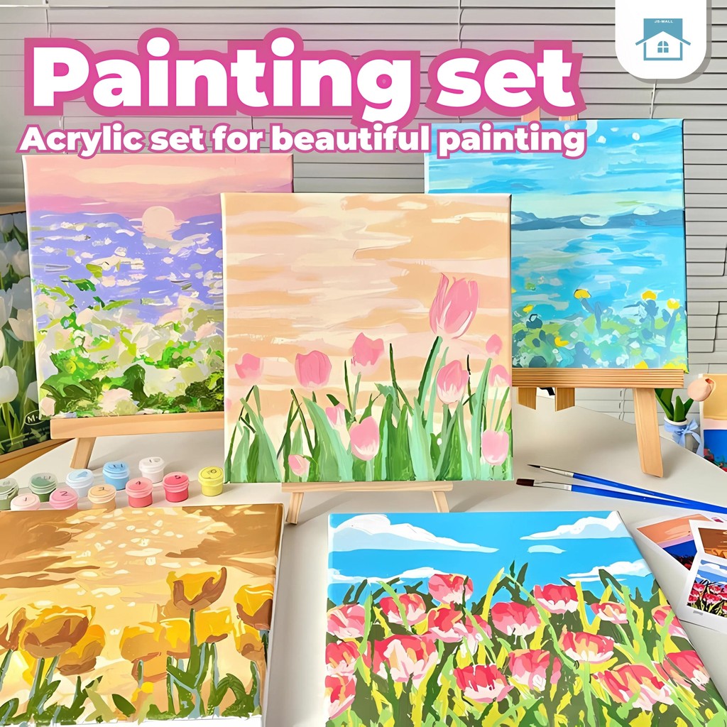 DIY Digital Oil Painting For Rose Flower HandPainted Coloring by ...