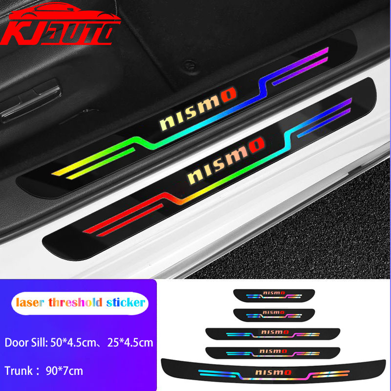 Colorful Reflective Laser Car Door Sill Strip Protector Stickers Auto ...