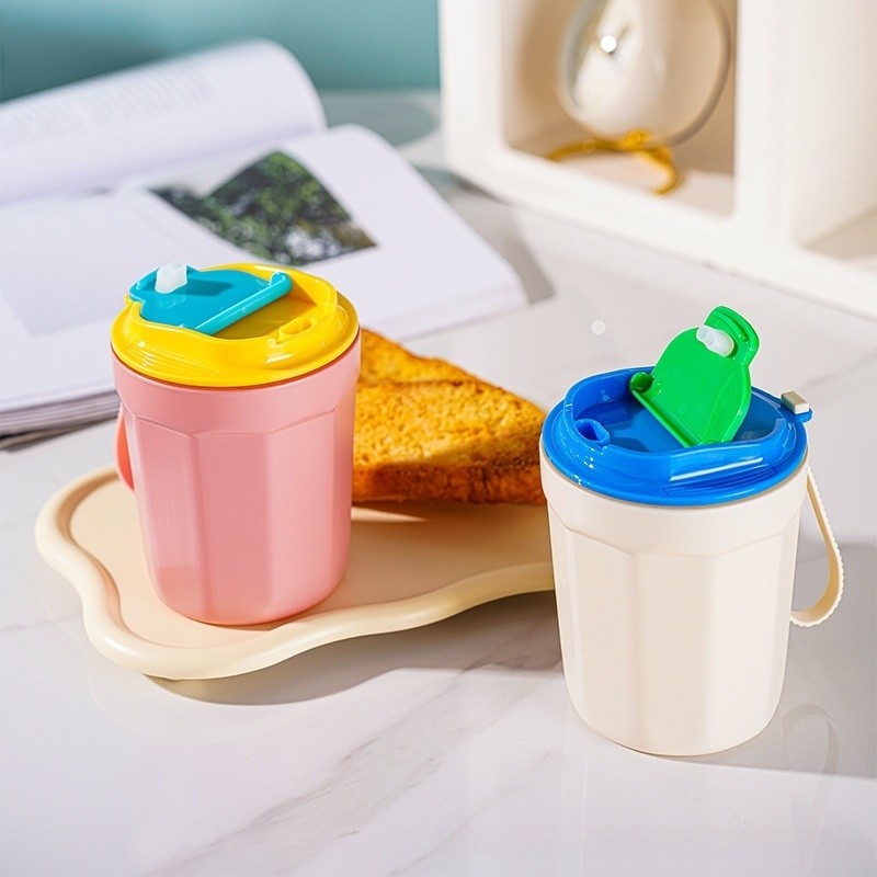 【Ready Stock】INS Colorful Coffee Cup Glass Cup Leak-proof HOT&COLD ...
