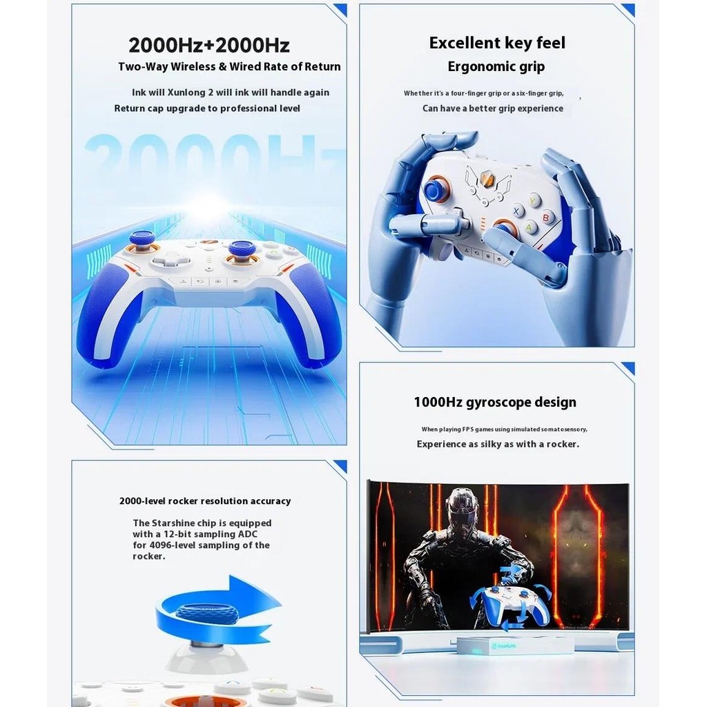 BIGBIGWON Blitz 2 TMR Star Flash Wireless Bluetooth Gamepads ...