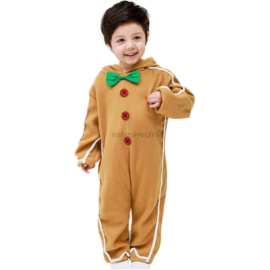 Xmas Gingerbread Man Costume Kids, Gingerbread Onesie Kids Christmas ...