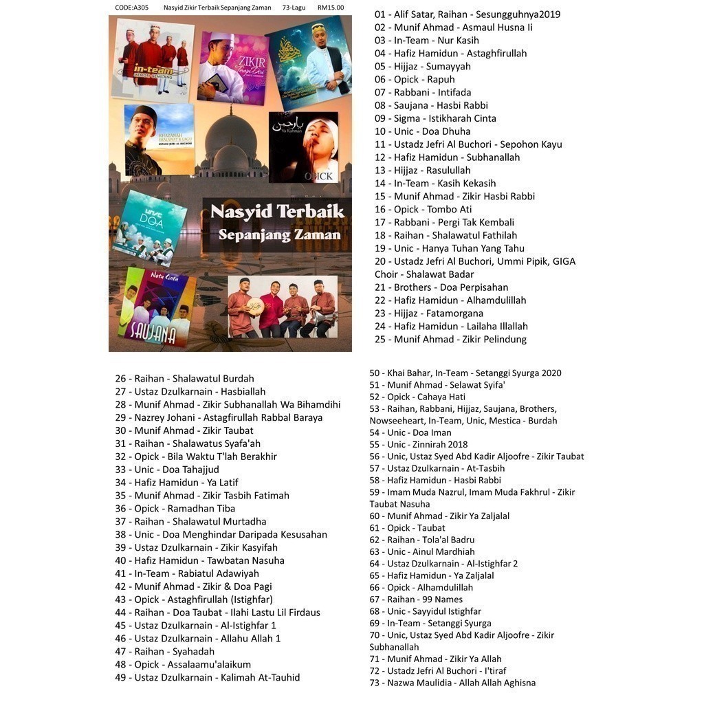 Pendrive Usb Mp3 Lagu Song Dengan Malay Nasyid Zikir Terbaik Sepanjang Zaman a305 D2 | Shopee ...