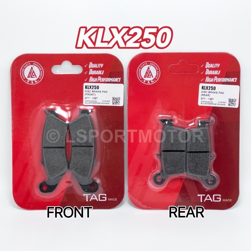 KAWASAKI KLX250 DISC BRAKE PAD (FRONT/REAR) KLX 250 | Shopee Malaysia