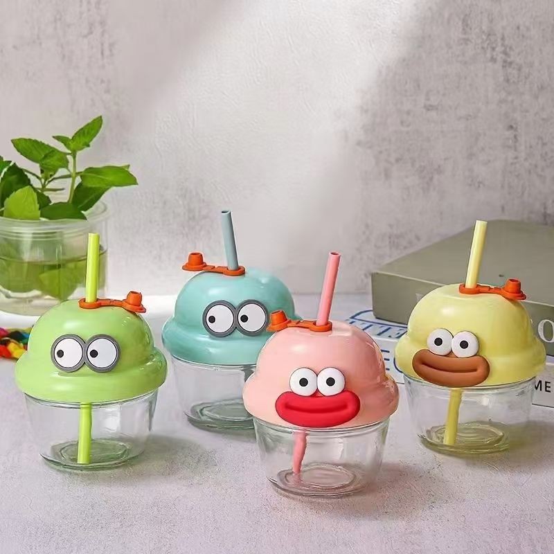 210ml ATP Glass Cup Cawan Kartun DunDun Mini Cute Design Ins Style Ugly ...