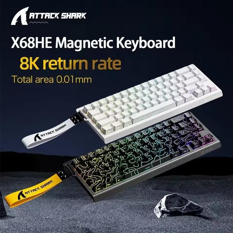 ATTACK SHARK X68HE Magnetic Mechanical Keyboard RGB 8K Low Delay E ...