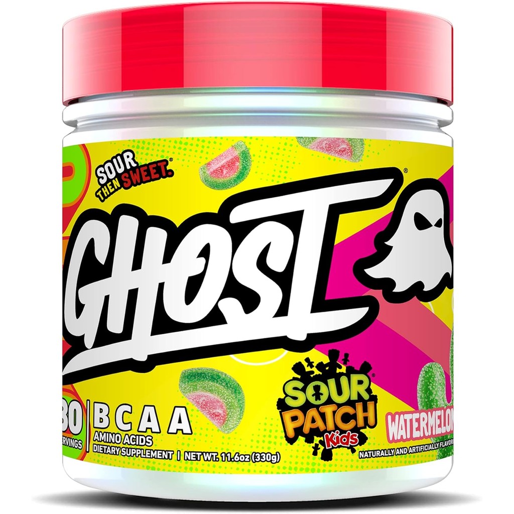 GHOST BCAA Powder Amino Acids Supplement, Sour Patch Kids Watermelon ...