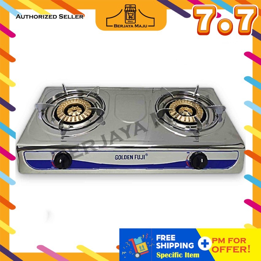 Golden Fuji 2 Burner Gas Cooker Stove GF-1313 | Shopee Malaysia