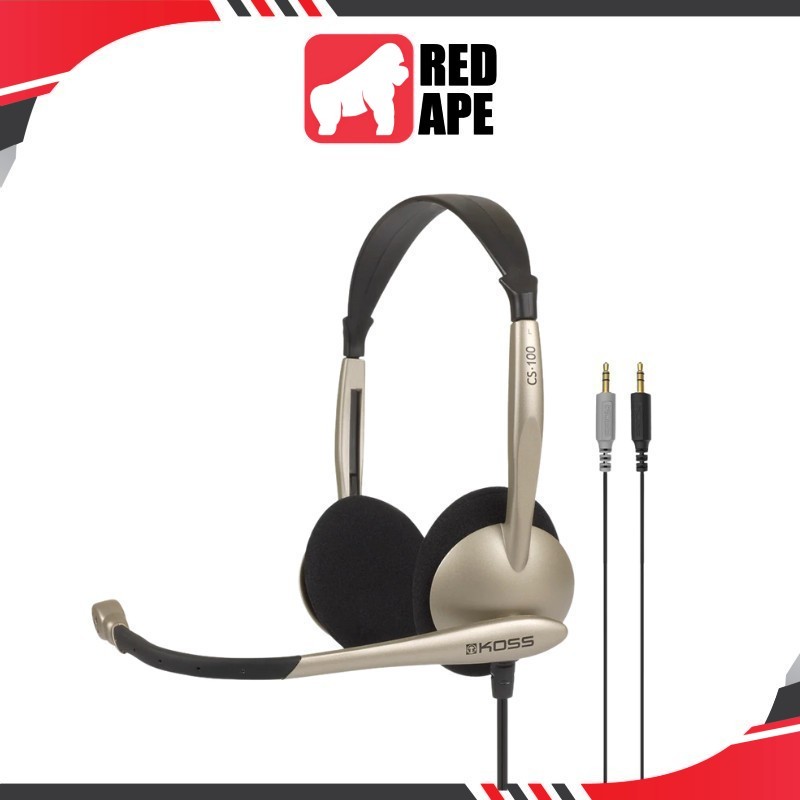 Koss CS100, Communication Headsets: Noise-Cancelling Boom Mic, 32Ω ...