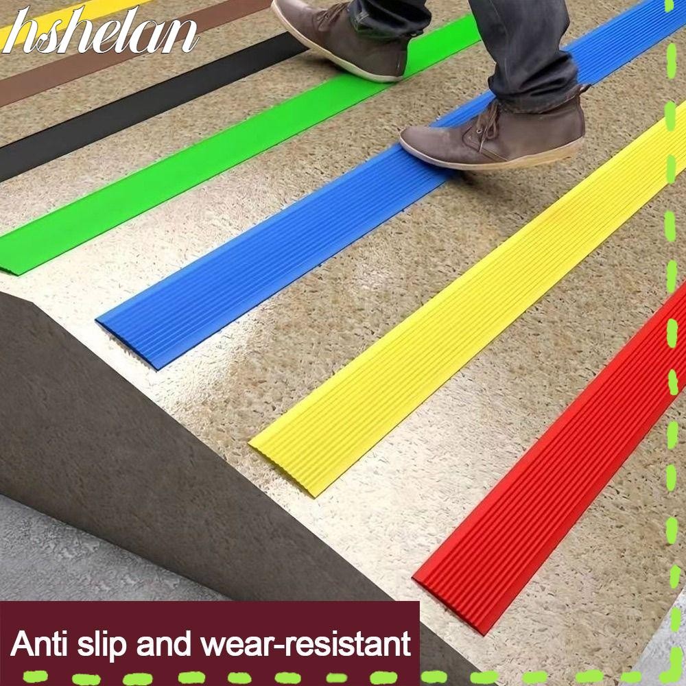HSHELAA Stair Treads Strip, Self-adhesive PVC Anti-Slip Stair Strip ...