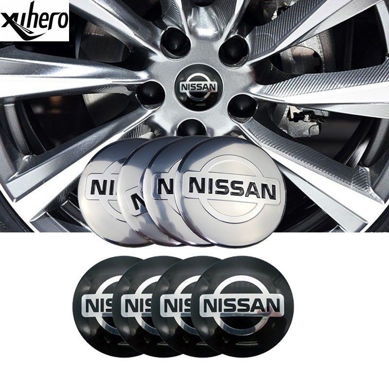 4 Pcs/Set Car Wheel Rim Center Cap Sticker for Nissan X-Trail Sylphy ...