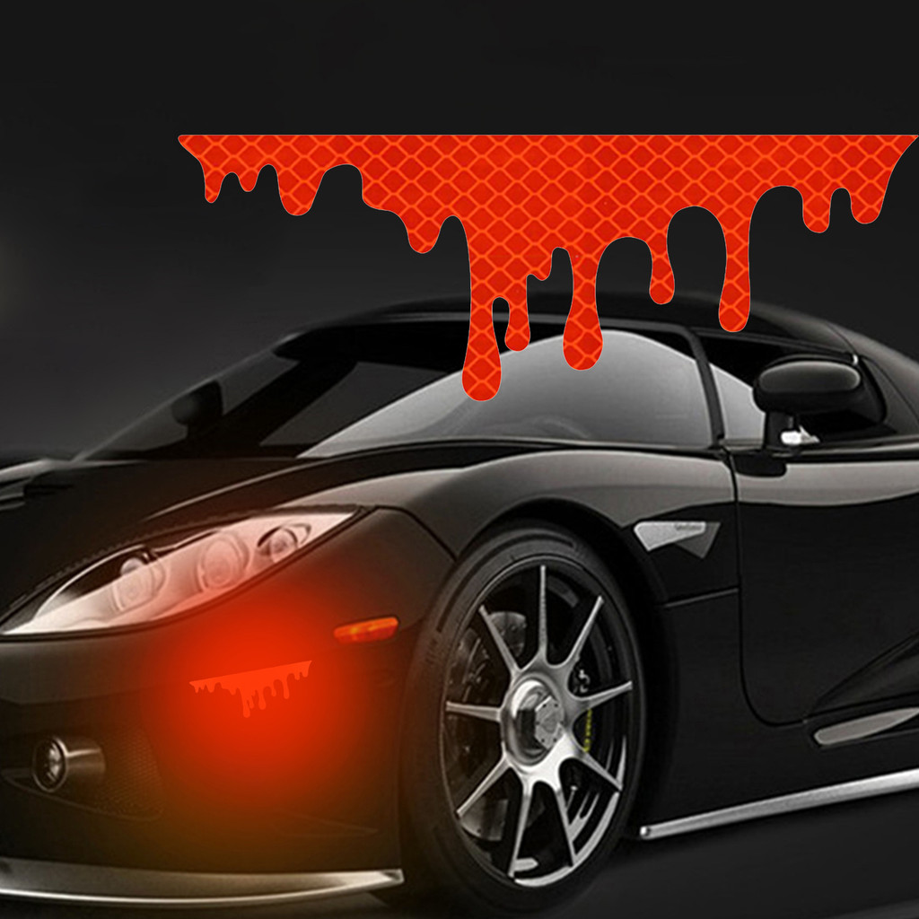 Blood Droplet Pattern Car Sticker 3m Warning Reflective Sticker ...