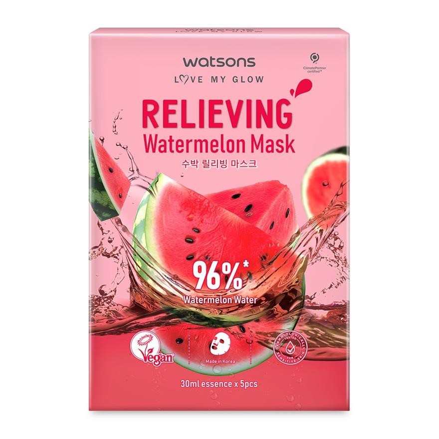 WATSONS Relieving Watermelon Mask 5s | Shopee Malaysia