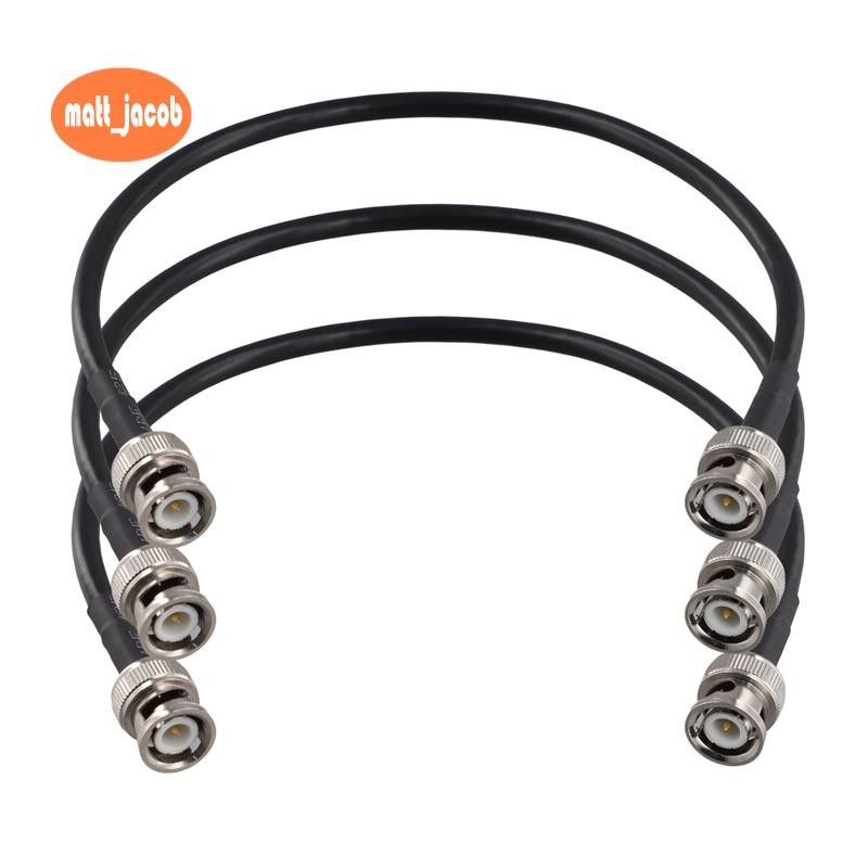 RG58 BNC Male Plug to BNC Male Plug Crimp Connector Coax Jumper Cable ...