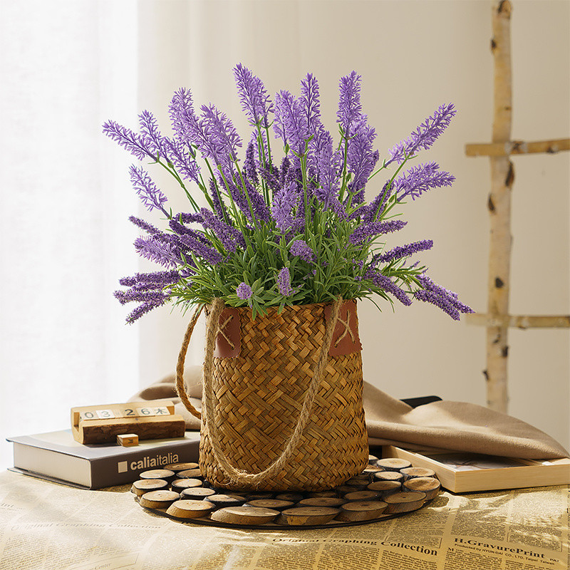 Bunga Tiruan Lavender Gaya INS Bunga Palsu Ruang Tamu Hiasan Rumah ...