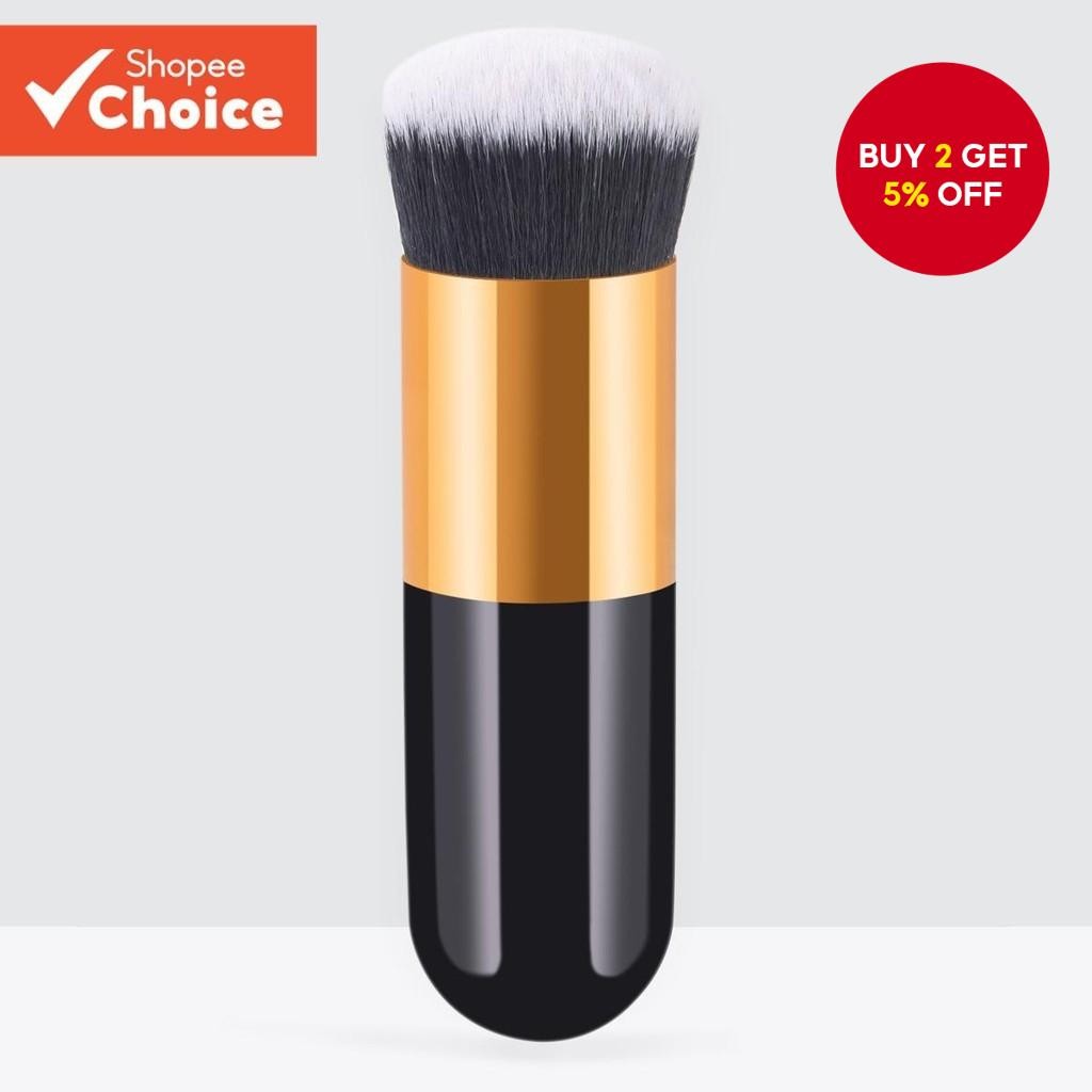 Single Foundation Brush Makeup Brush Small Fat Mound Gold Black Large ...