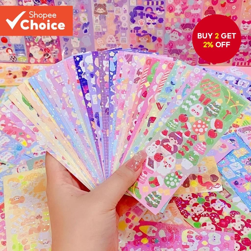 200pcs Kawaii Handbook Stickers Cartoon Collage Laser Stude nt DIY Dec ...