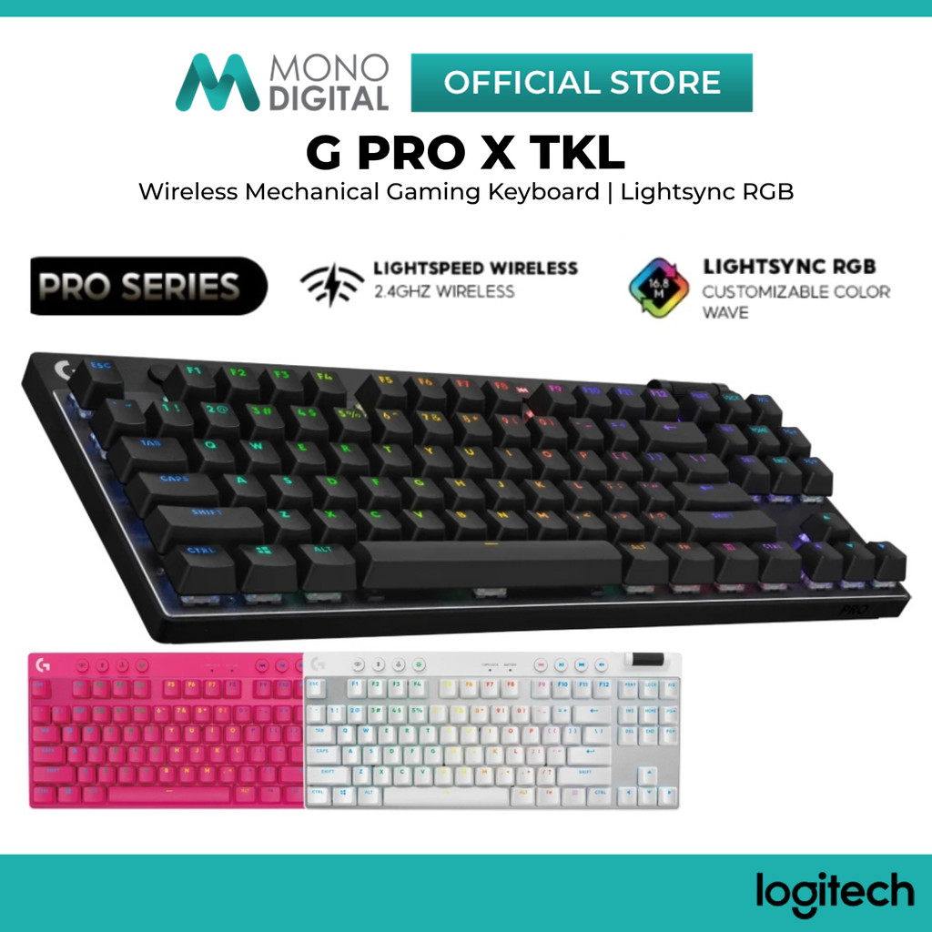 LOGITECH G PRO X TKL WIRELESS MECHANICAL GAMING KEYBOARD WITH ...