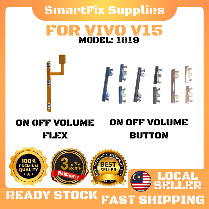 For Vivo V15 Model 1819 Power On Off Volume Ribbon Flex On Off Button ...