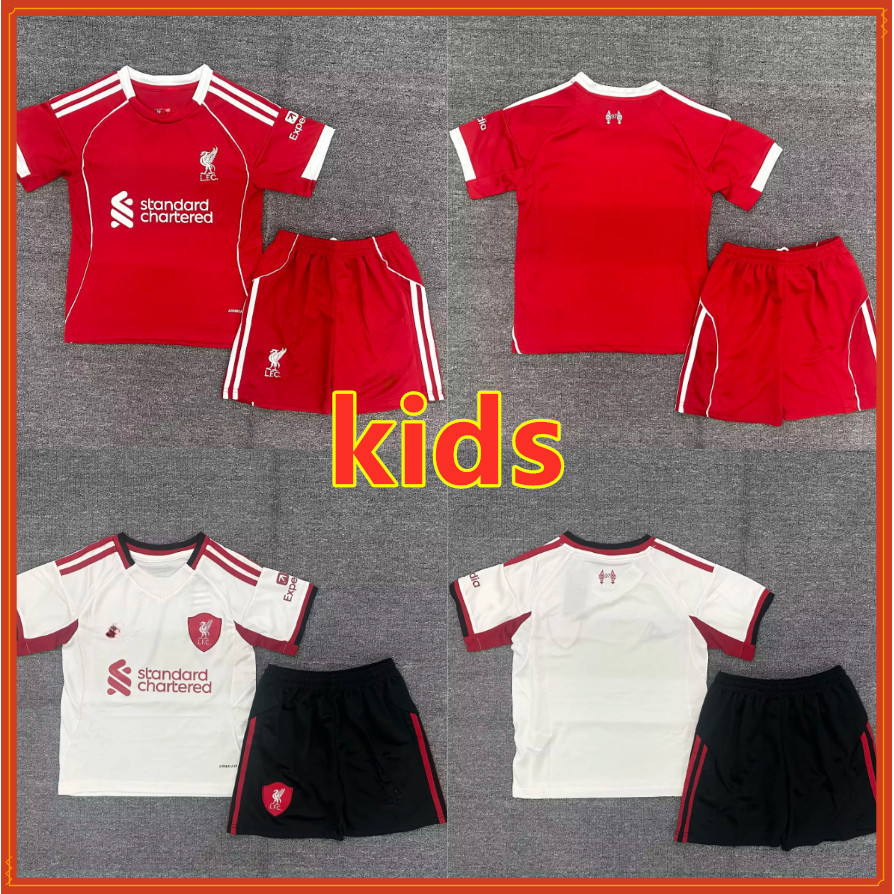 Liverpool 2025 red yellow kids football shirt 8KQ9 | Shopee Malaysia