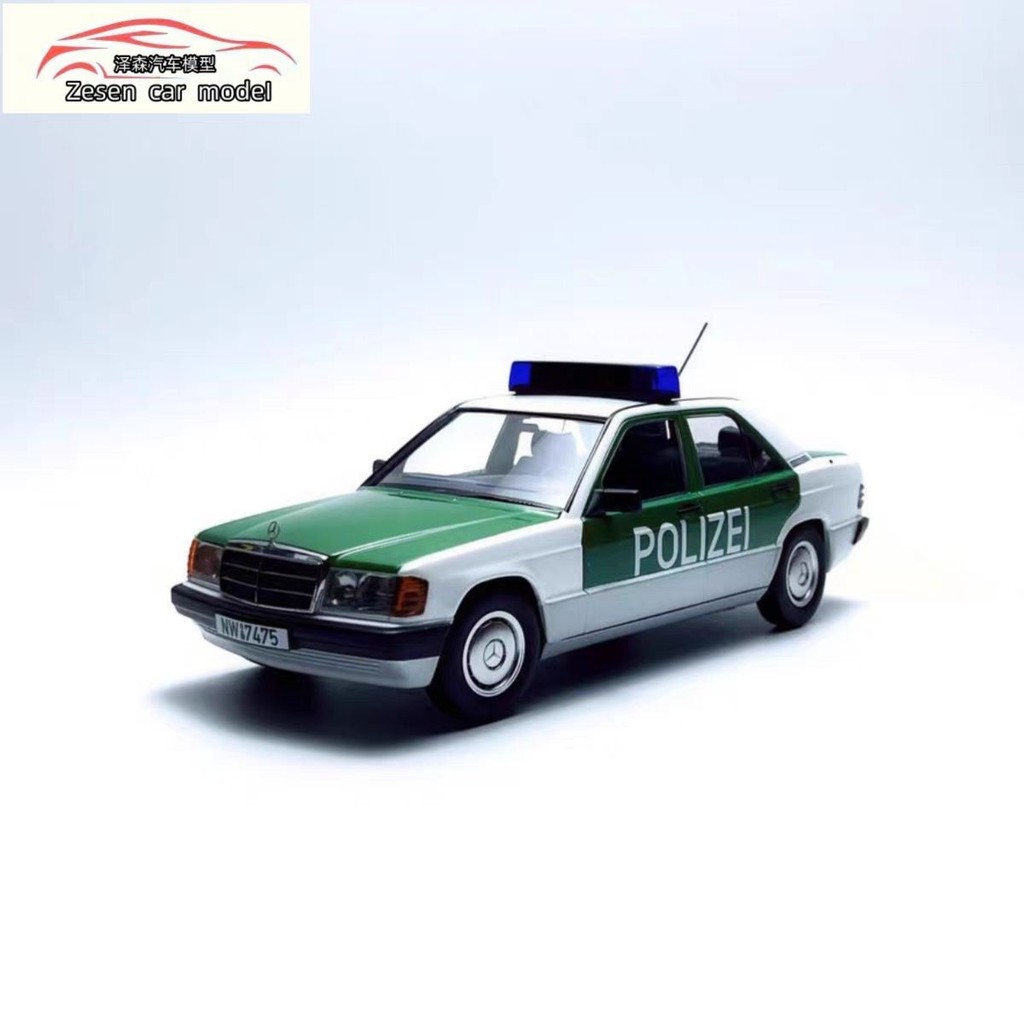 Triple9 1/18 Mercedes Mercedes 190E W201 Alloy Police Car Model Defect ...