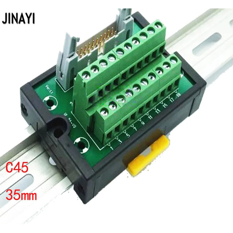 IDC 34 Pin 26 20 16 10 Pin Male Terminal Block Breakout PLC Relay ...