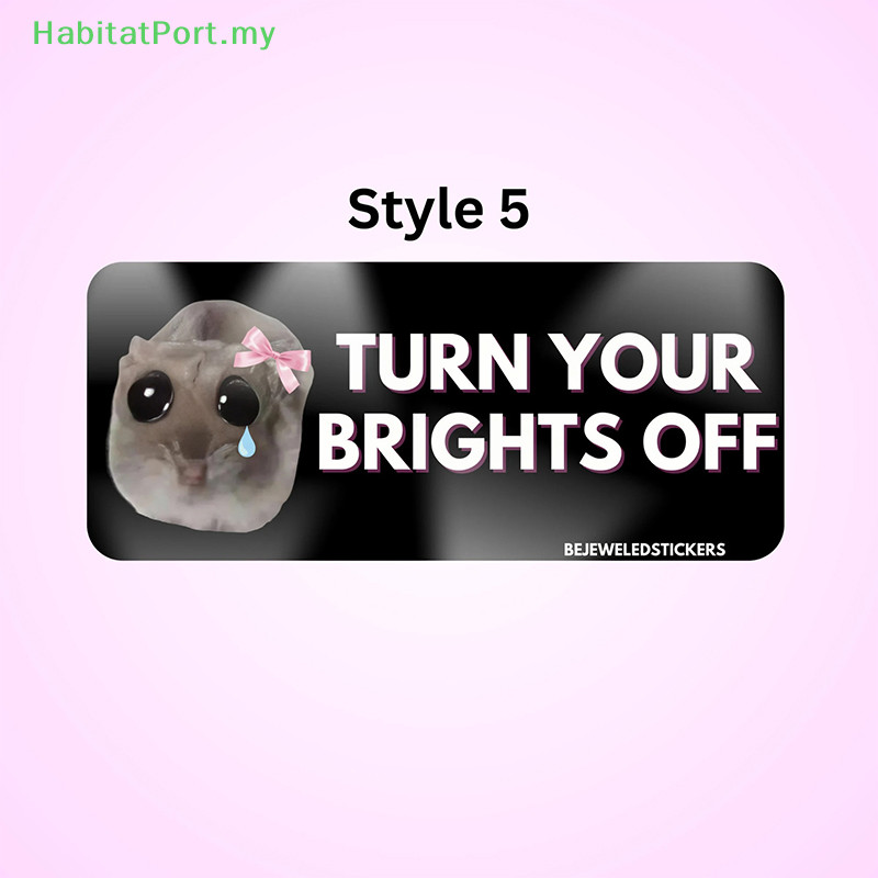 HabitatPort 3 Pcs Cute Sad Hamster Sticker Nice Driver Car Sticker New ...