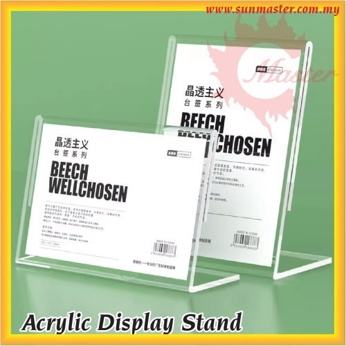 Acrylic Display Stand A6 A5 A4 | L-Shape T-Shape Display Stand | L ...