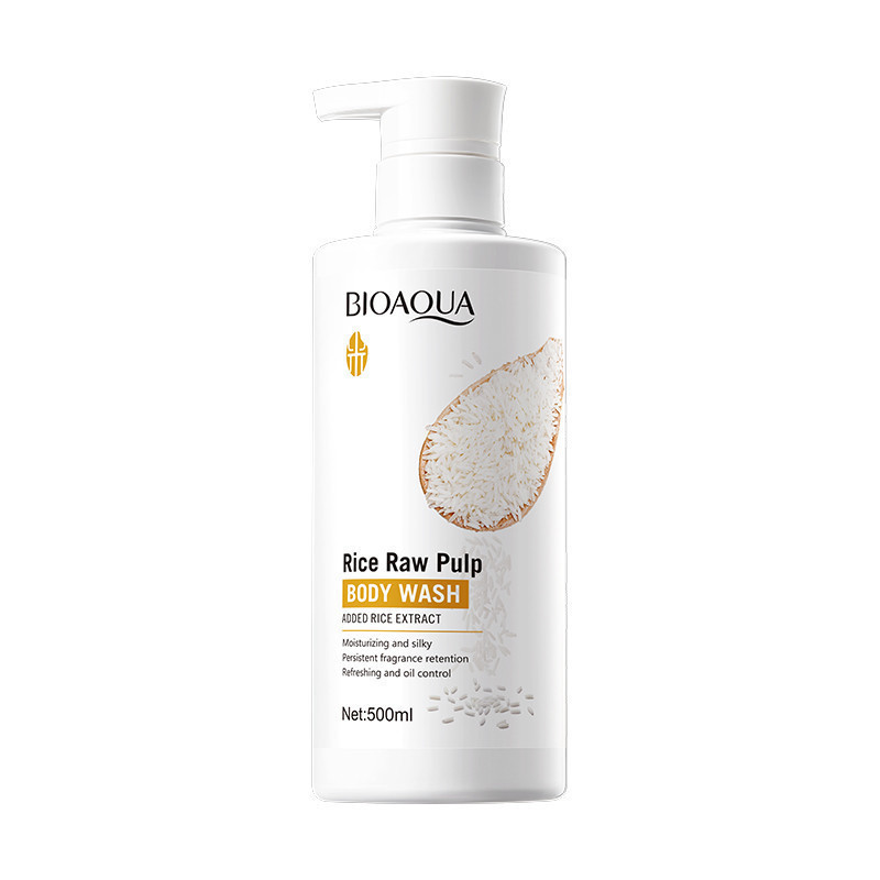 BIOAQUA Rice Raw Pulp Body Wash Moisturizing Silky Refreshing Oil ...