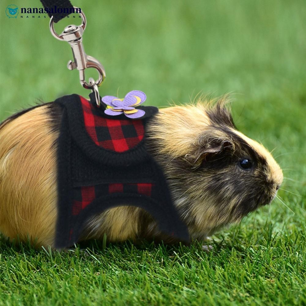 NANASALONNN Adjustable Guinea Pig Harness Leash Set Outdoor Traction ...